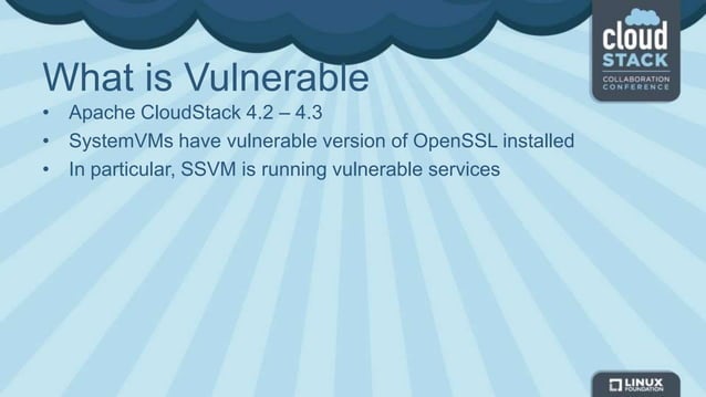CloudStack and the HeartBleed vulnerability | PPT
