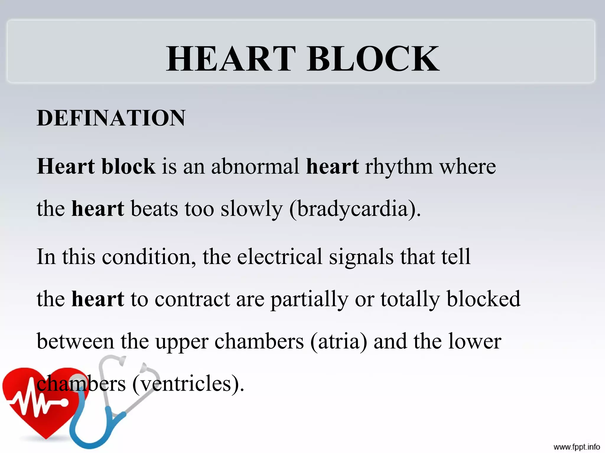 Heart block by zafran faraz | PPT