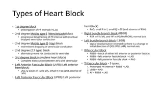 Heart Blocks: causes, presentation and ECGs | PPTX