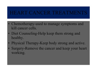 Heart cancer | PPT | Heart and Cardiovascular Diseases | Diseases and ...