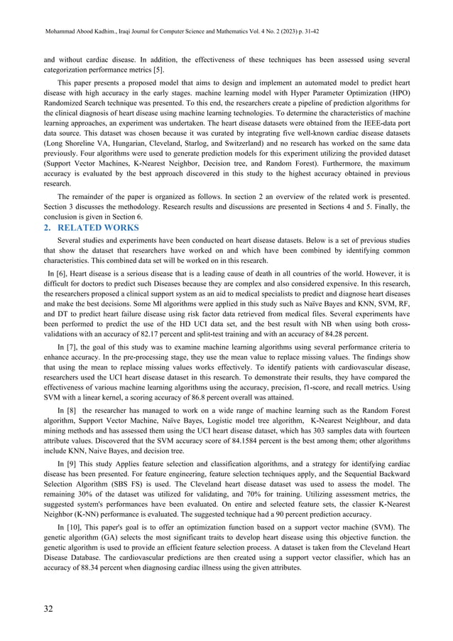 Heart Disease Classification Using Optimized Machine Learning Algorithms Pdf