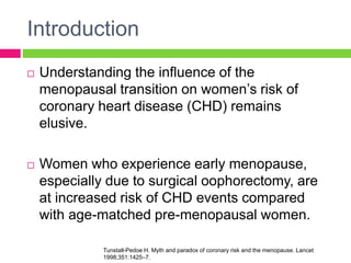 Heart disease in post menopausal women | PPTX