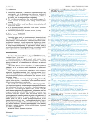 Heart disease prediction by using novel optimization algorithm_ A ...