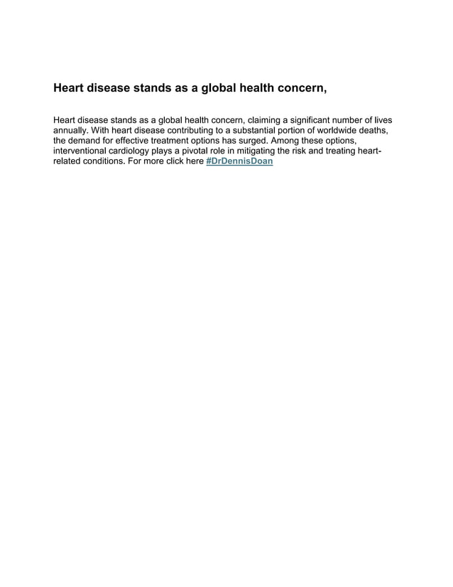 Heart disease stands as a global health concern.docx
