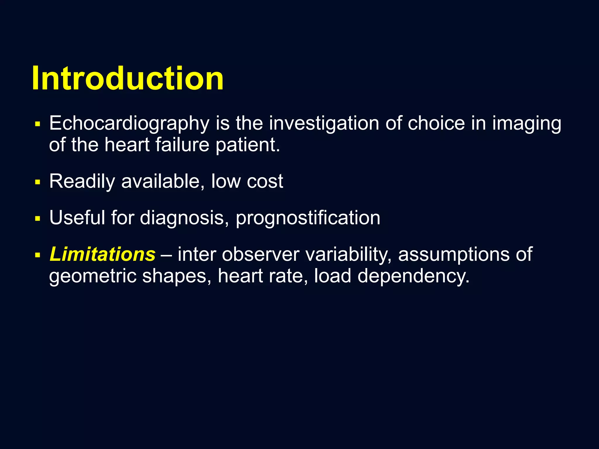 Heart failure - Echocardiography | PPTX