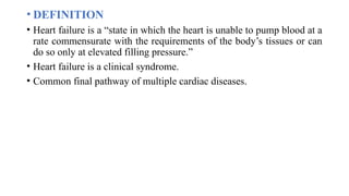Heart Failure Definition, Pathophysiology | PPTX