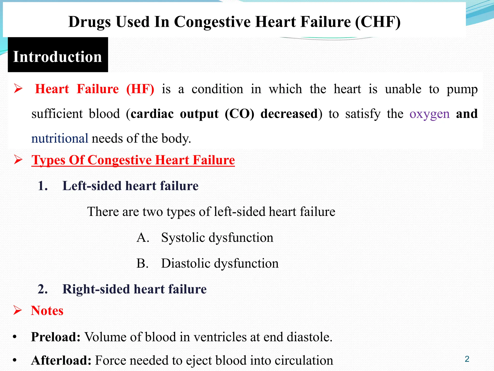 Heart Failure 22.pptx for pharmacy students | PPTX