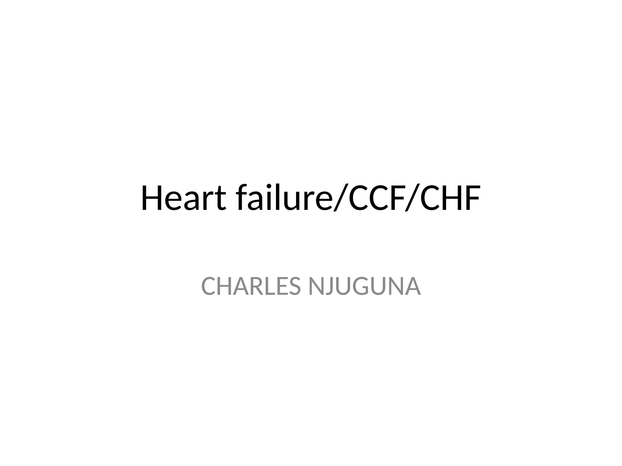 Heart failure management,pathophysiology | PPTX