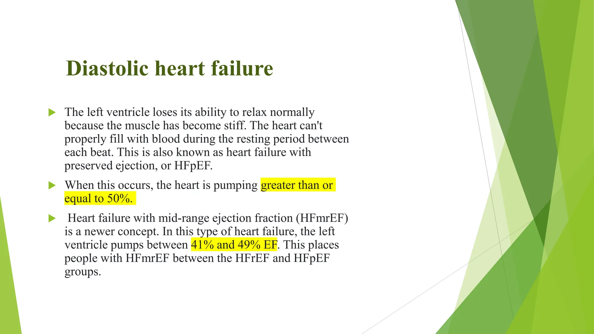Heart failure , systolic and diastolic dysfunction, management of acute ...