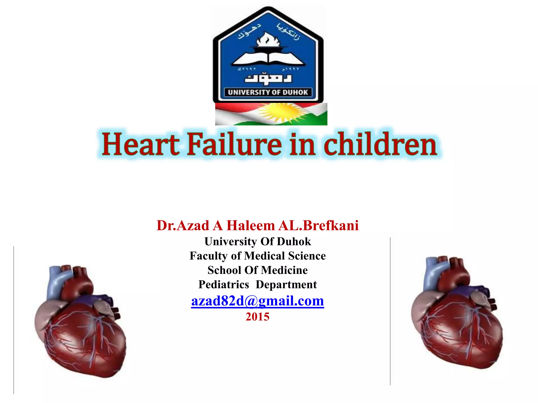 Heart failure in children | PPTX