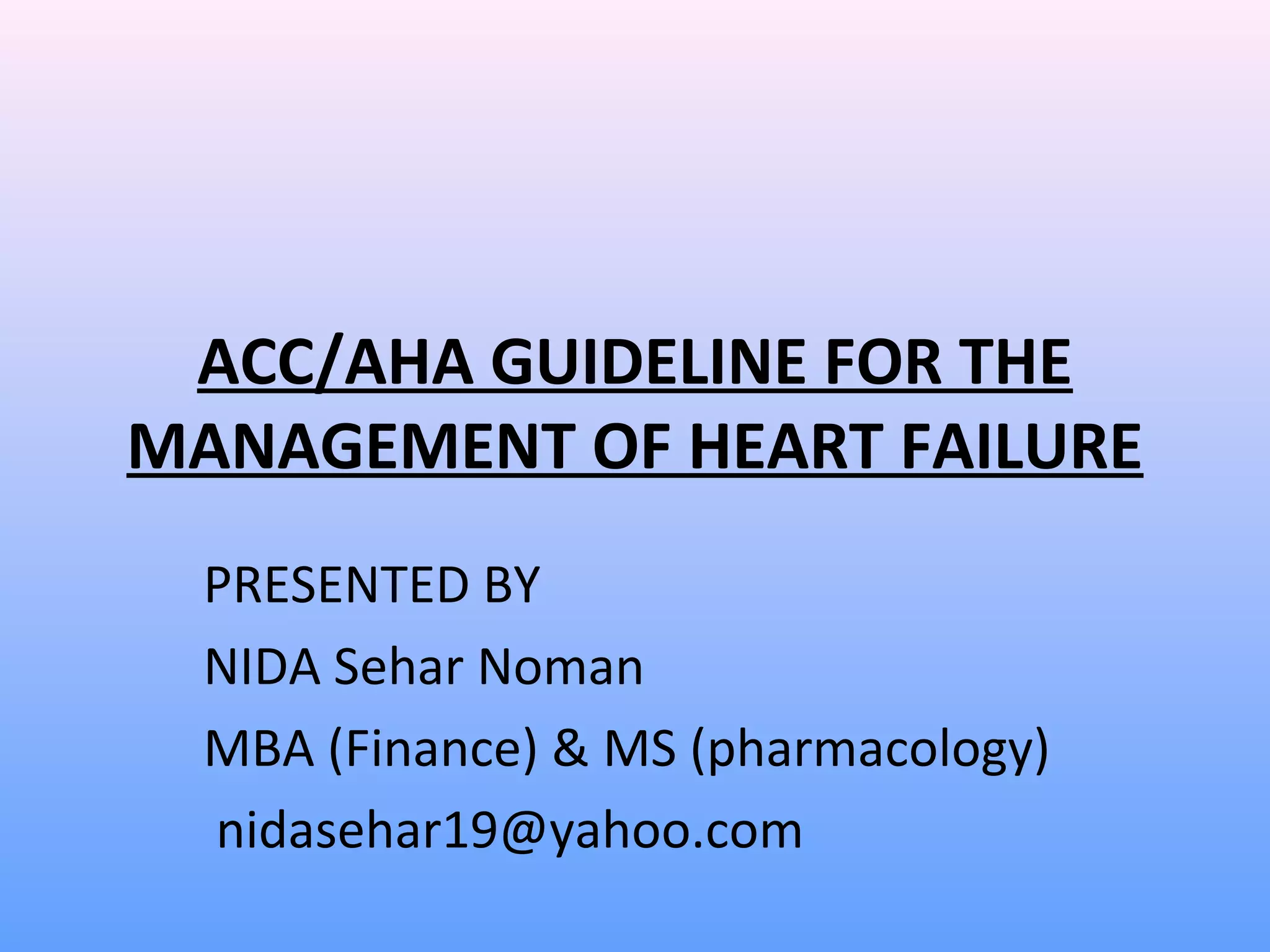 Heart failure ppt | PPT