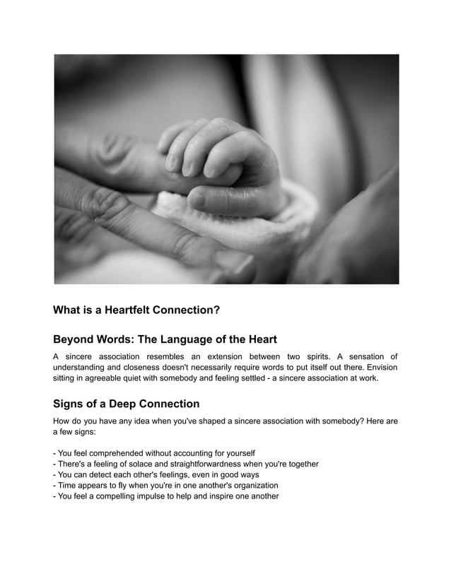 Heartfelt Connection_ A Journey Beyond Words.pdf | Free Download