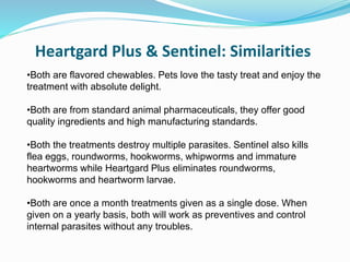 Heartgard Plus versus Sentinel | PPTX | Veterinary Medicine | Pets