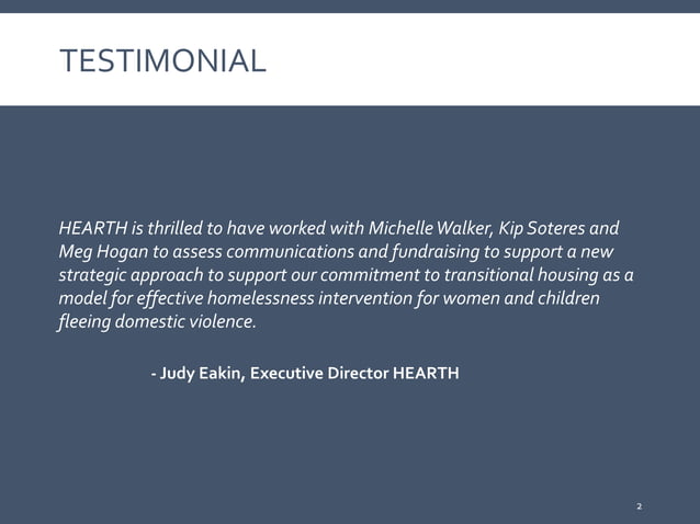 Non-Profit Consulting Case Study | PDF