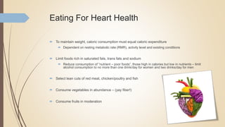 Heart Health - A Healthy Living Model | PPT