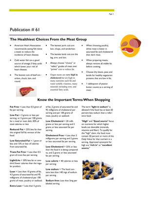 Heart healthy foods newsletter | PDF