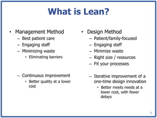 Lean Principles In Hospital Setting