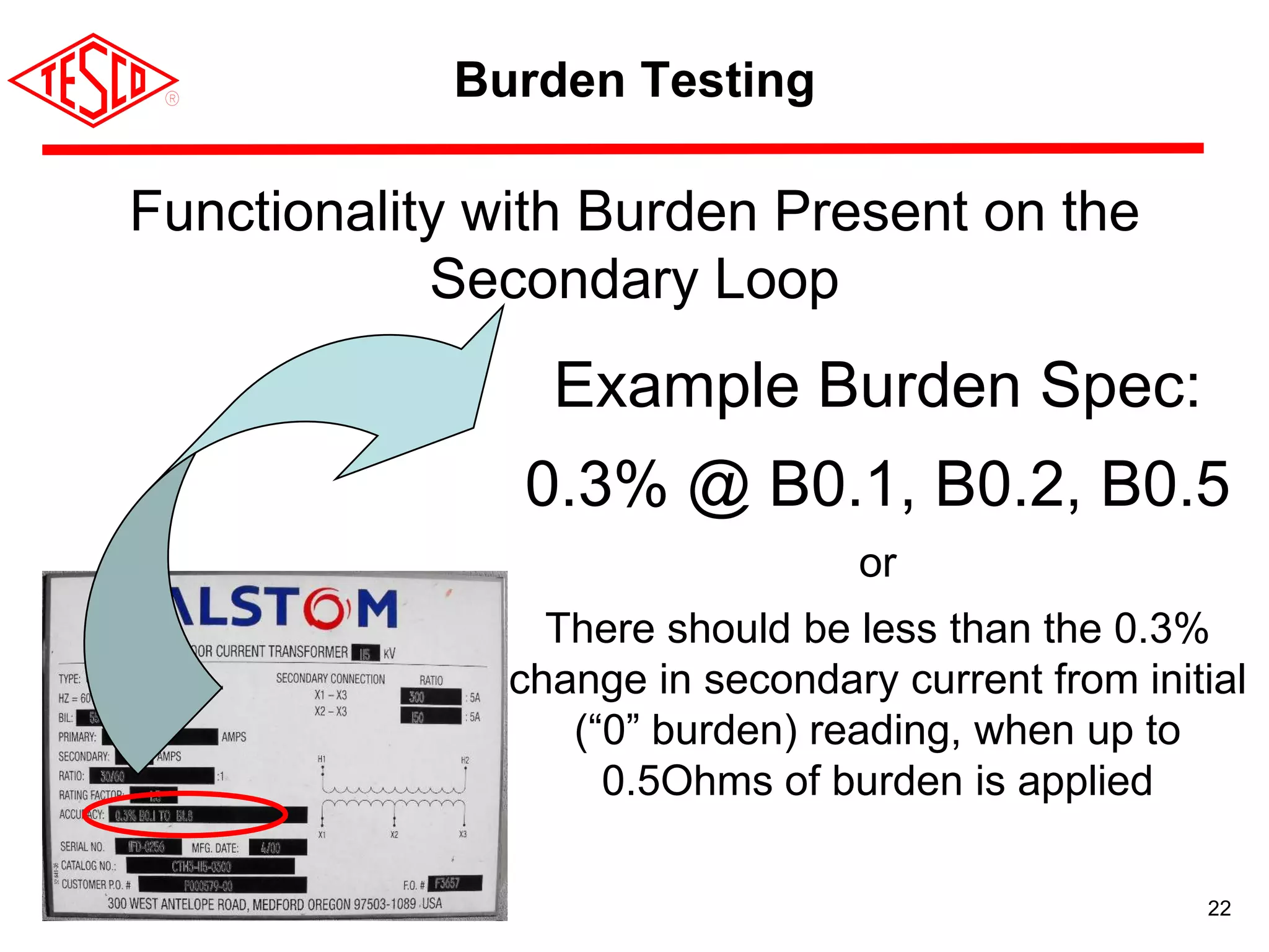 Current Transformers: Ratio & Burden Testing | PPT