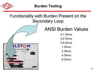 Current Transformers: Ratio & Burden Testing | PPT