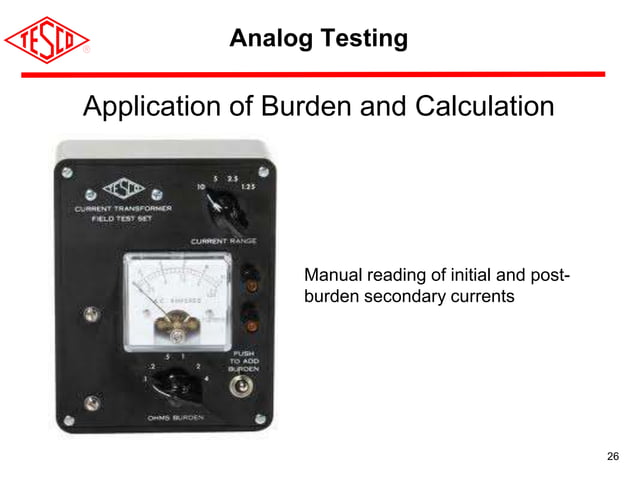 Current Transformers: Ratio & Burden Testing | PPT