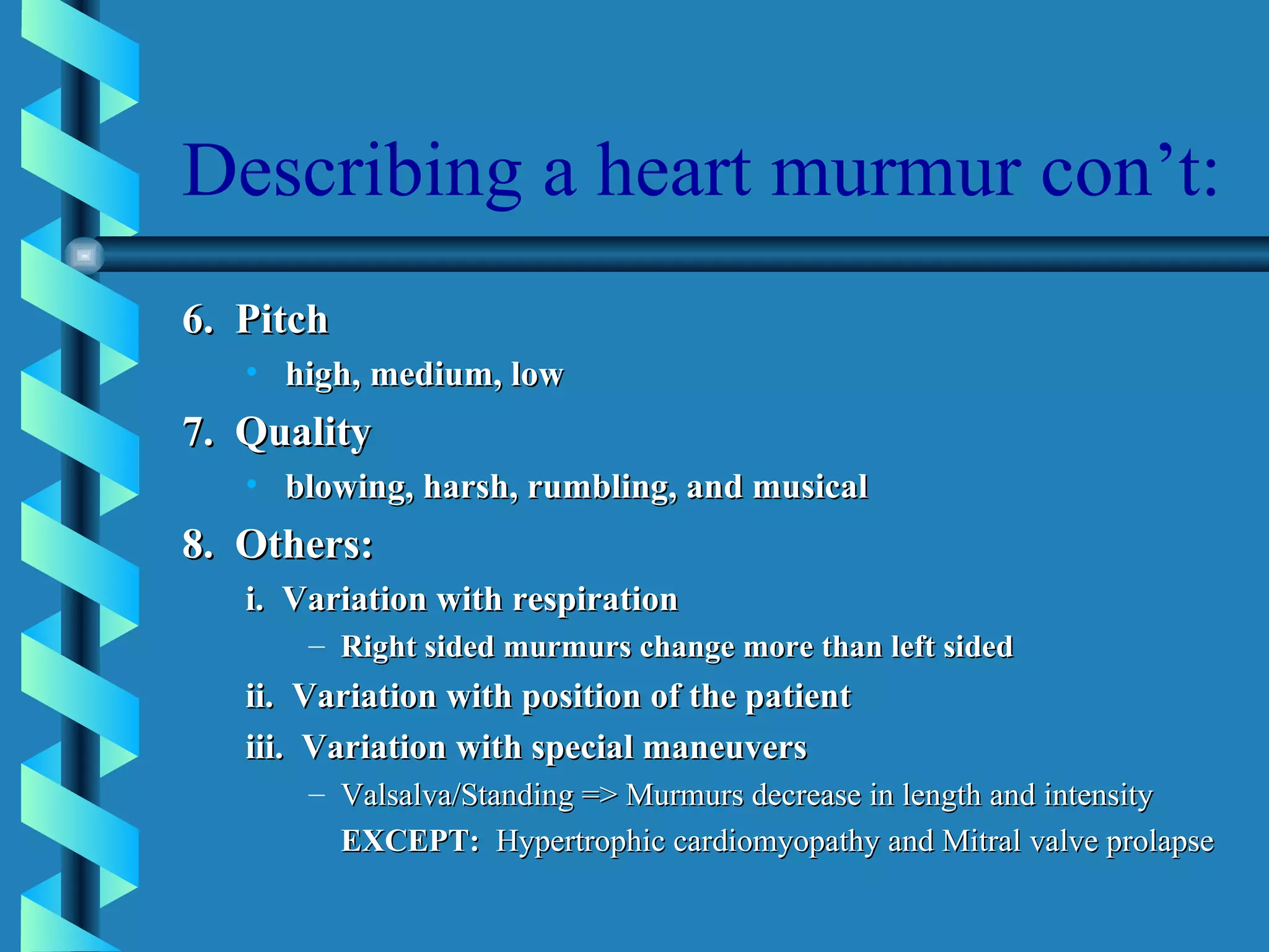 Heart murmurs | PPT | Heart and Cardiovascular Diseases | Diseases and ...