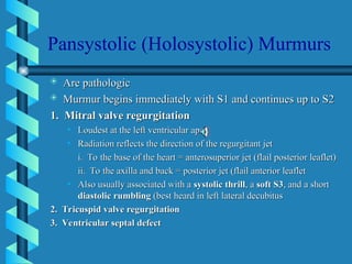 heart murmurs - cardiovascular systemsss | PPT