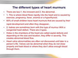 Heart murmurs: what you need to know | PPTX