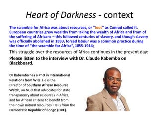 Heart of darkness lecture 1(1) | PPTX