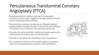 Coronary Angiography and PTCA | PPTX