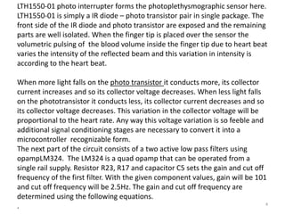 Heart rate monitering using 8051 and sensor | PPTX