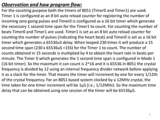 Heart rate monitering using 8051 and sensor | PPTX