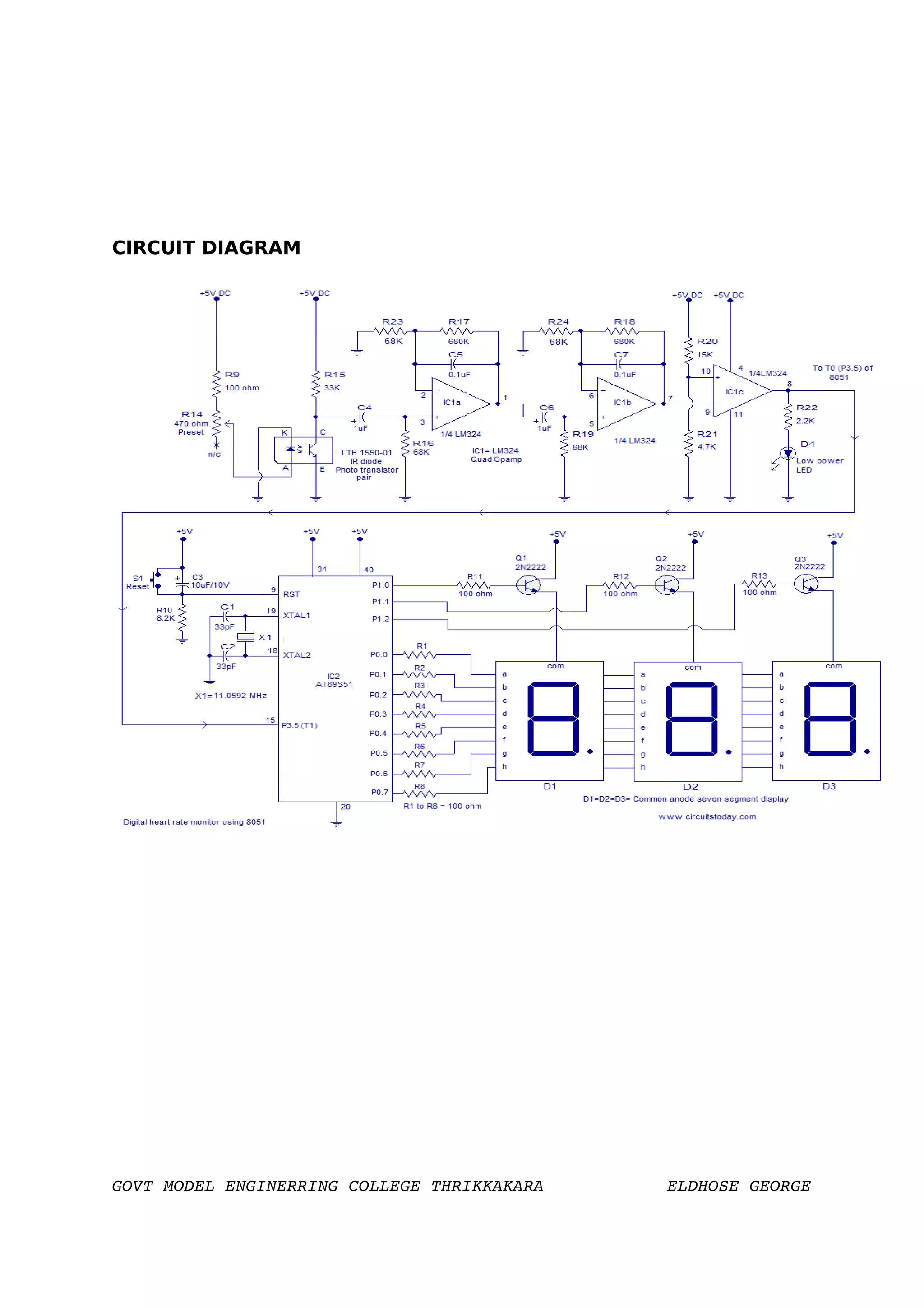 Heart rate monitoring system using 8051 | PDF