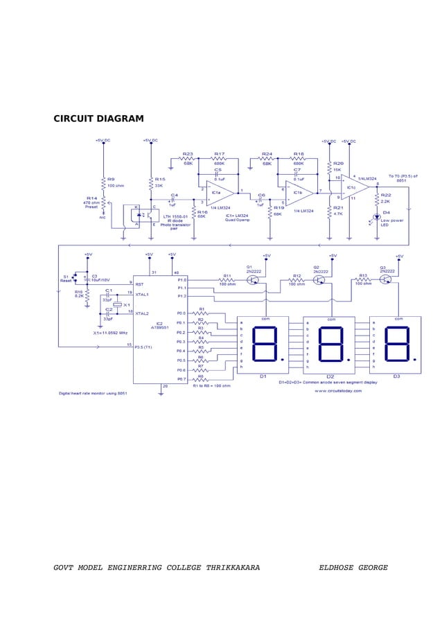 Heart rate monitoring system using 8051 | PDF