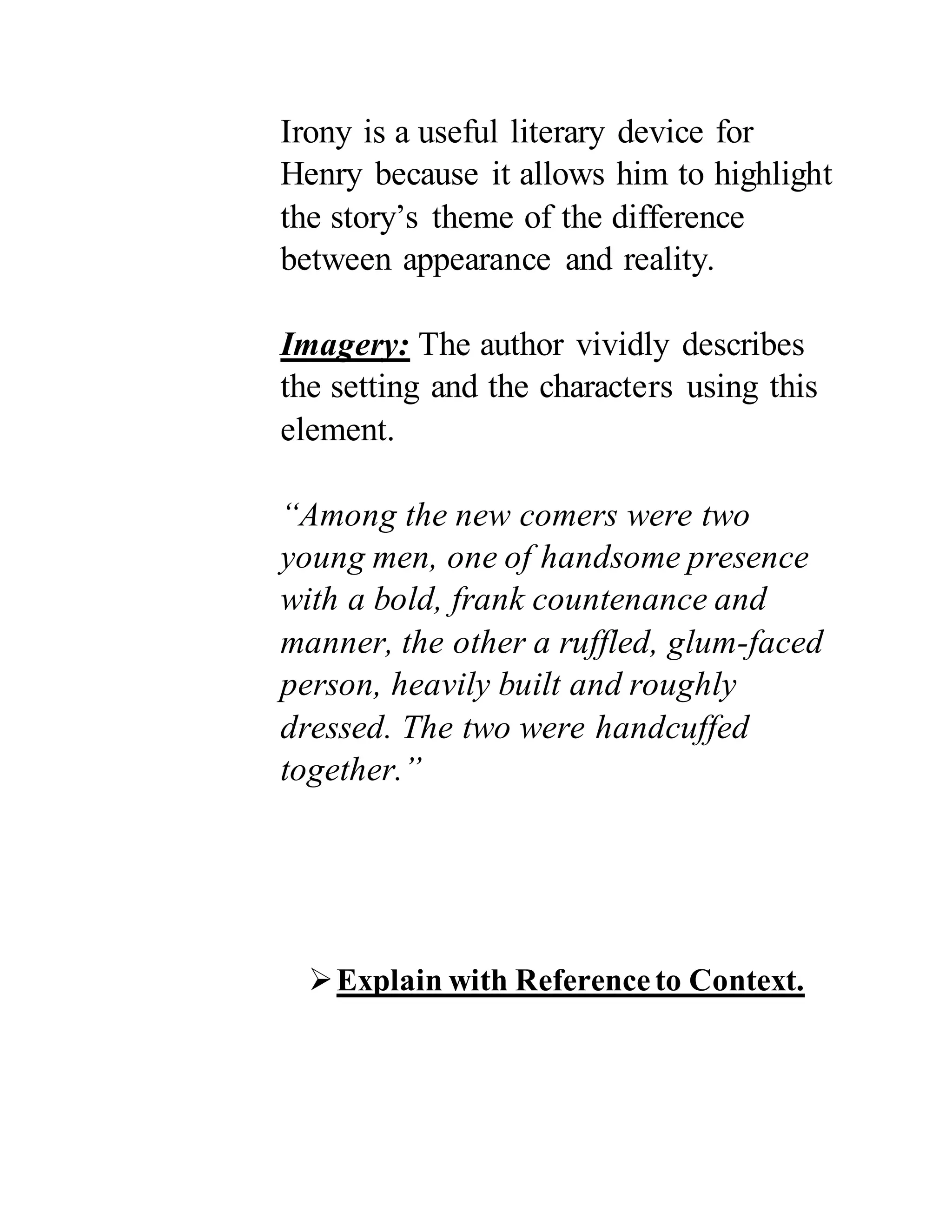 Hearts and Hands by O Henry | DOCX