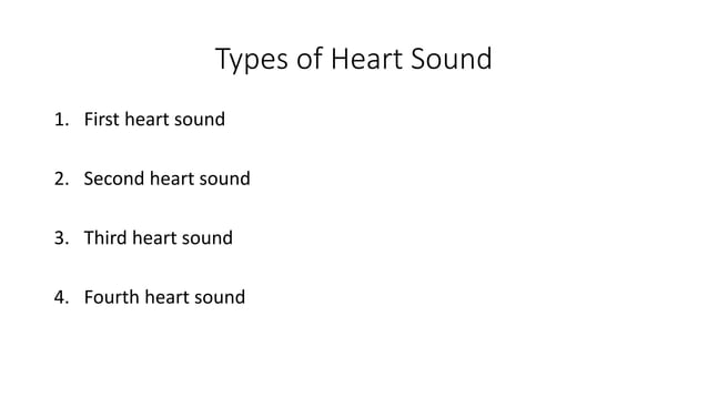 Heart sounds | PPTX | Heart and Cardiovascular Diseases | Diseases and ...