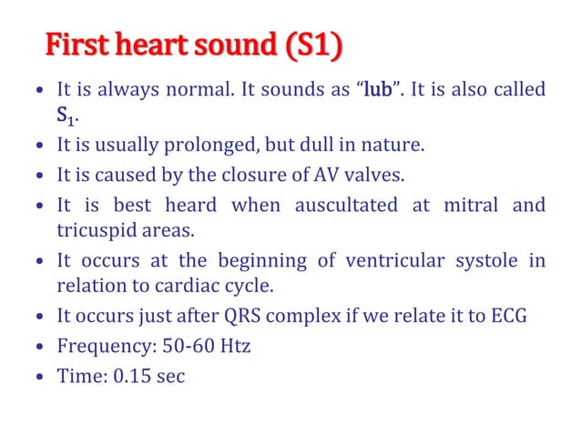 heart sounds, auscultation of heart. Brief introduction | PPTX | Heart ...
