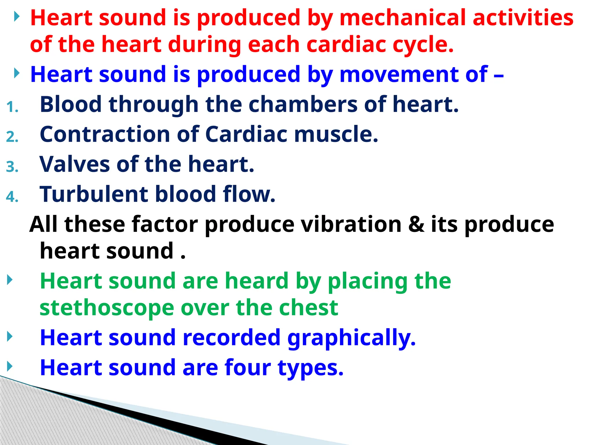 heart sounds. Various heart sounds with its interpretation pptx | PPTX