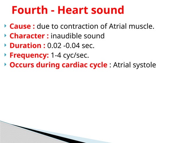 heart sounds. Various heart sounds with its interpretation pptx | PPT