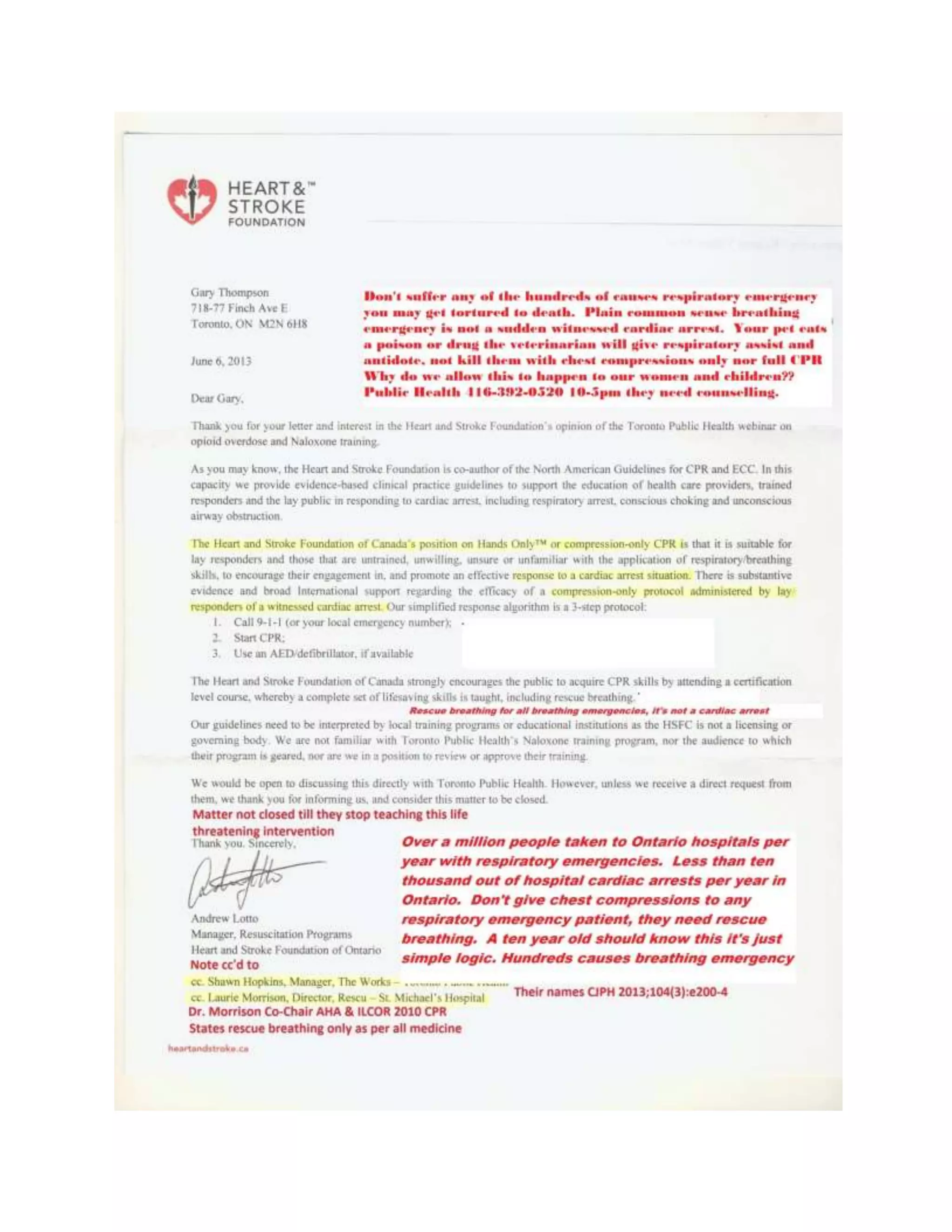 Heart and Stroke Foundation letter | DOCX
