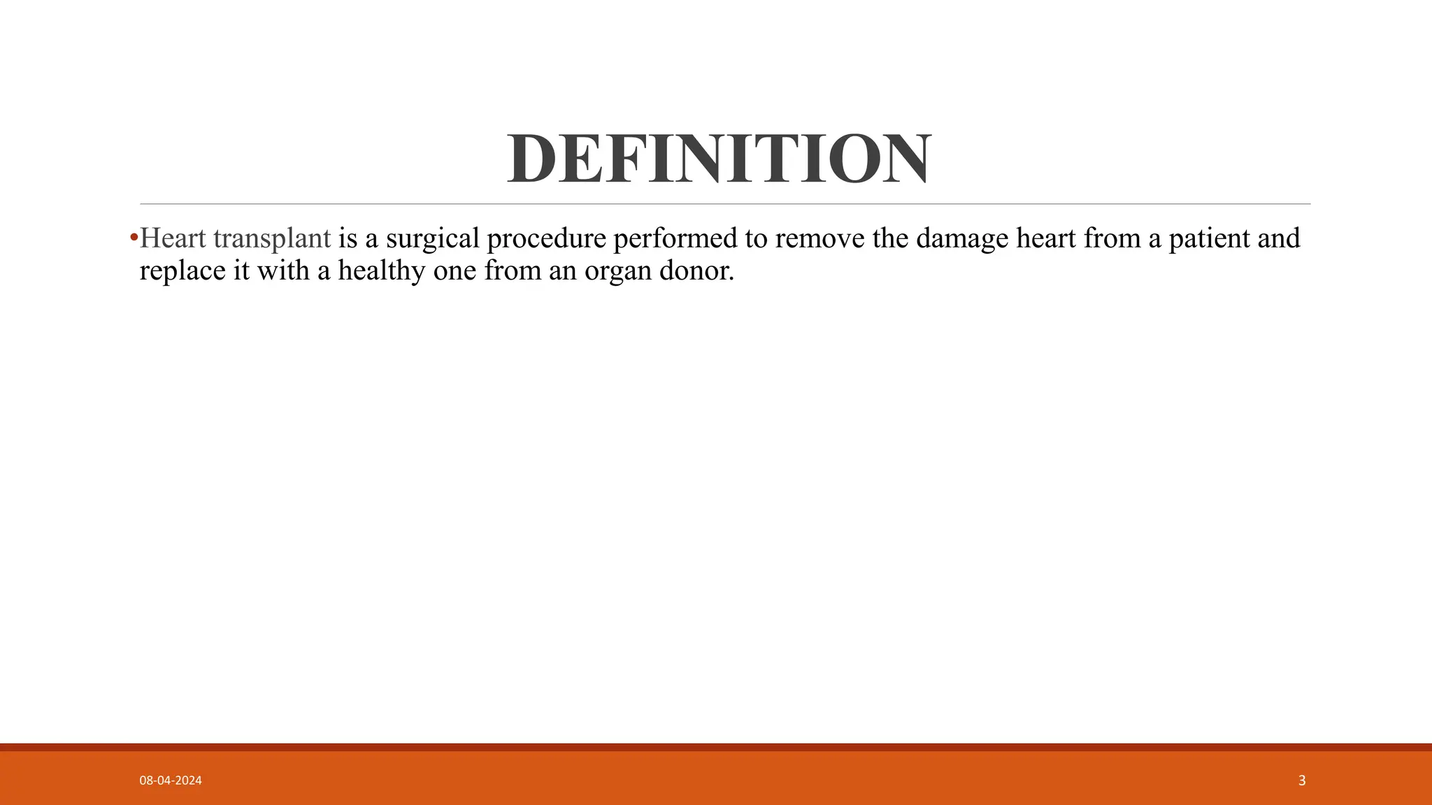 PHYSIOTHERAPY IN HEART TRANSPLANTATION.. | PPTX