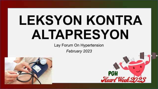 Hypertension review and lecture for the lay people | PPTX