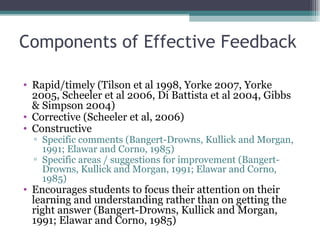 Assessment & Feedback Literature Review | PPT