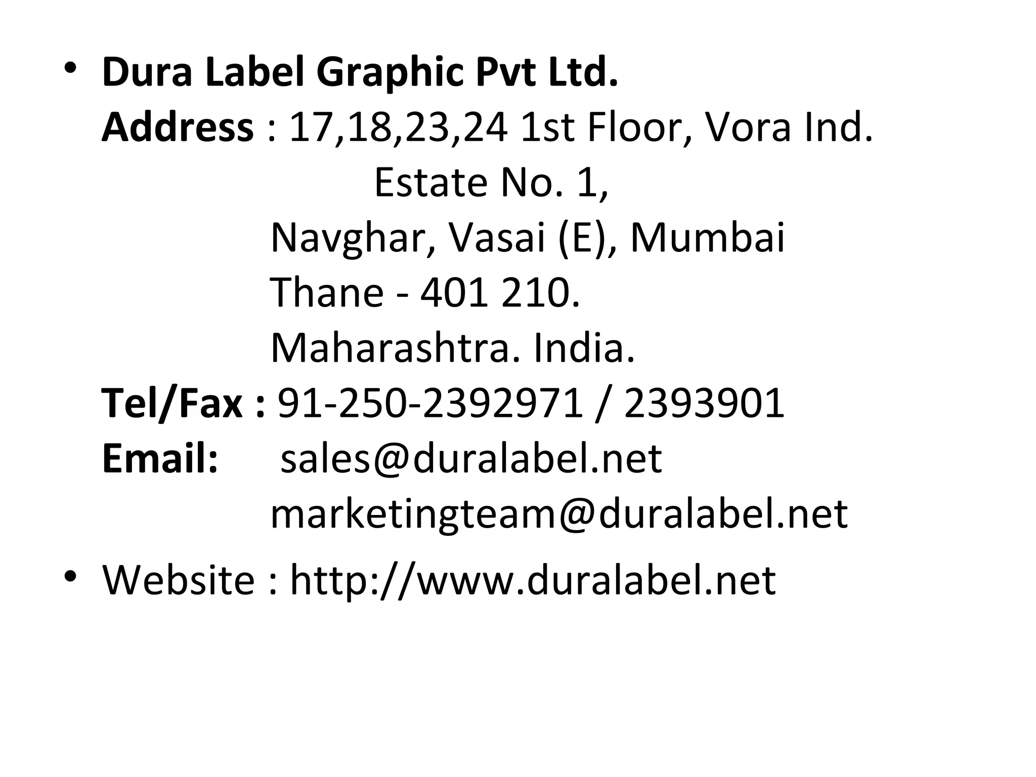 Heat resistant label | PPT