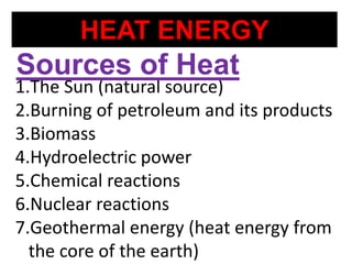 Sources Of Heat Energy Pictures