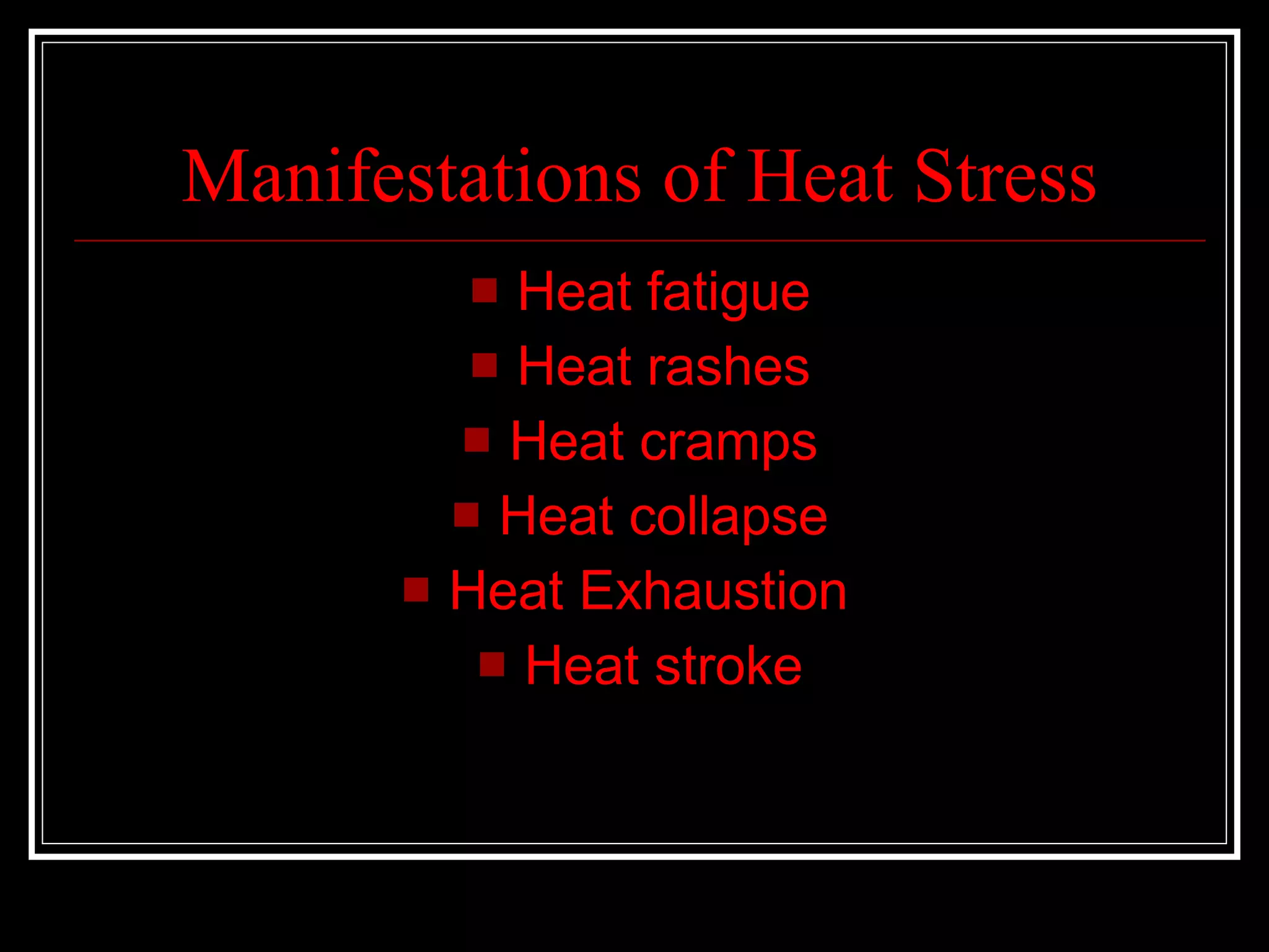 Heat Stress | PPT