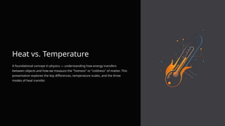 Understanding Heat vs. Temperature: Concepts, Scales, and Heat Transfer ...
