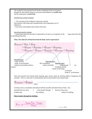Human body heat transfer | DOCX