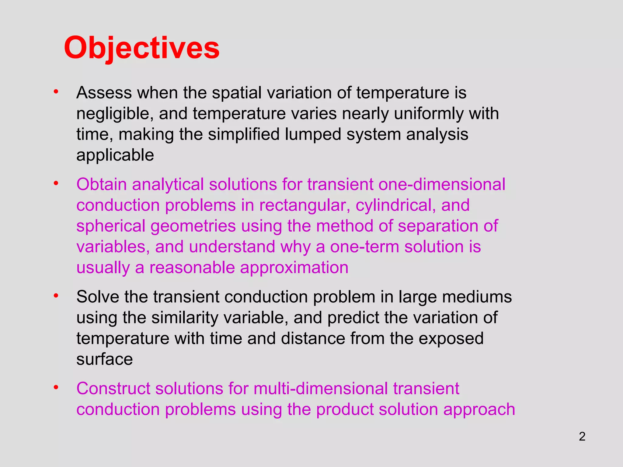 Chapter 4 TRANSIENT HEAT CONDUCTION | PPT