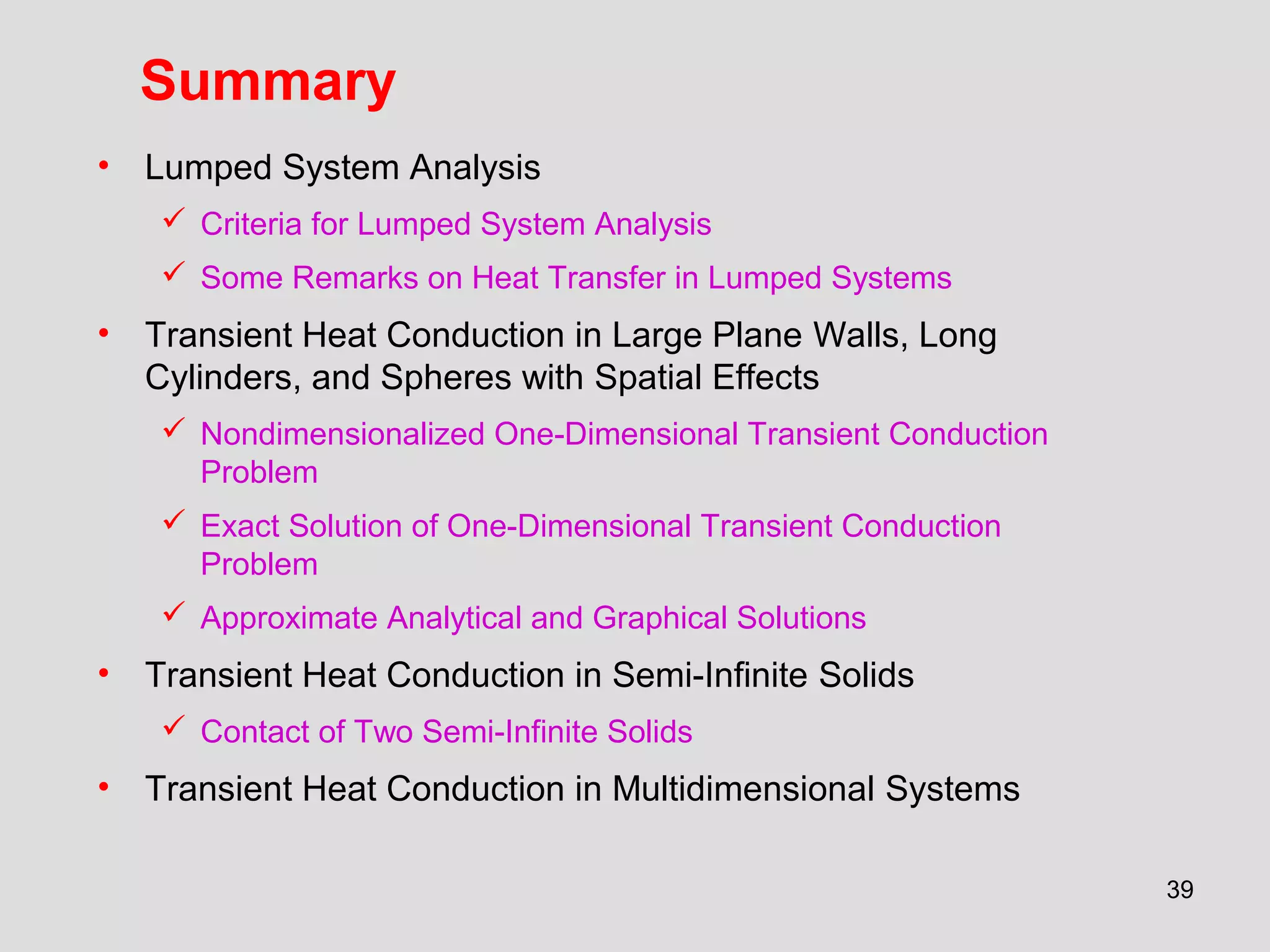 Chapter 4 TRANSIENT HEAT CONDUCTION | PPT