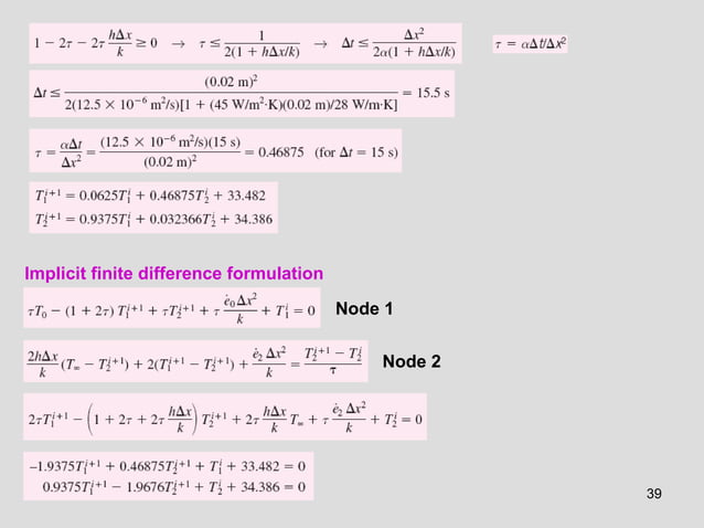 Chapter 5 NUMERICAL METHODS IN HEAT CONDUCTION | PPT | Physics | Science